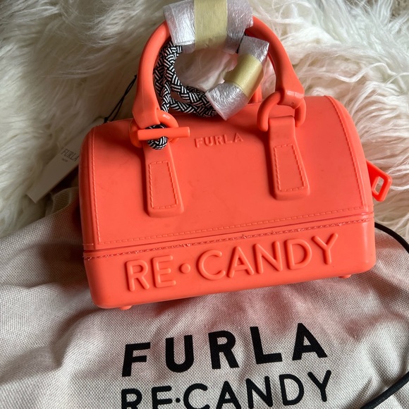 Furla | Bags | Furla Candy Mini Boston Bag In Orange | Poshmark